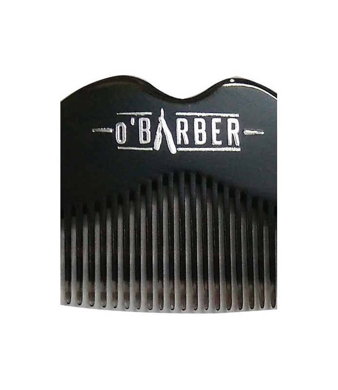 Peigne moustache et barbe O’Barber – Fait main, acétate noir